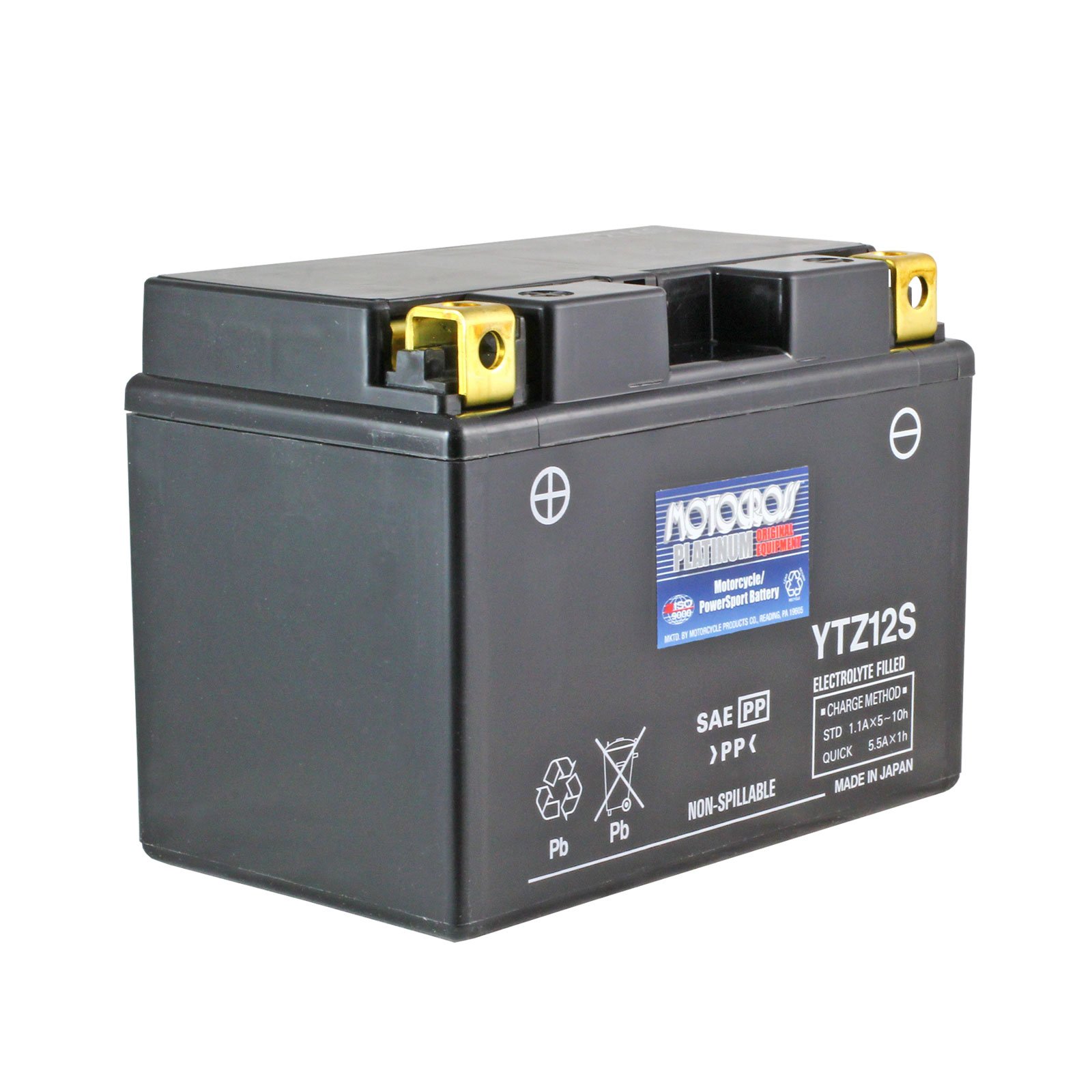 Motocross YTZ12S AGM Maintenance Free Battery - Free Shipping ...