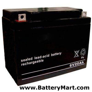 6 Volt 20 Ah Sealed Lead Acid Rechargeable Battery