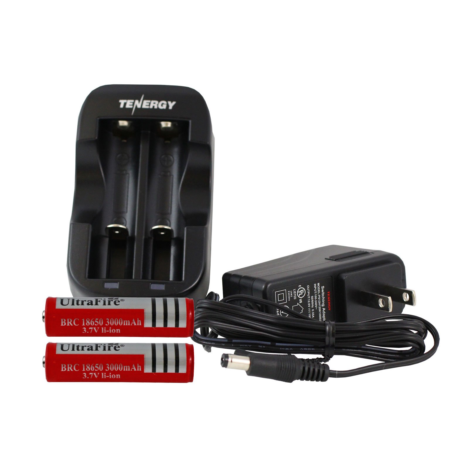 Tenergy TN269 2-Channel Battery Charger with 2 Ultrafire 18650 ...