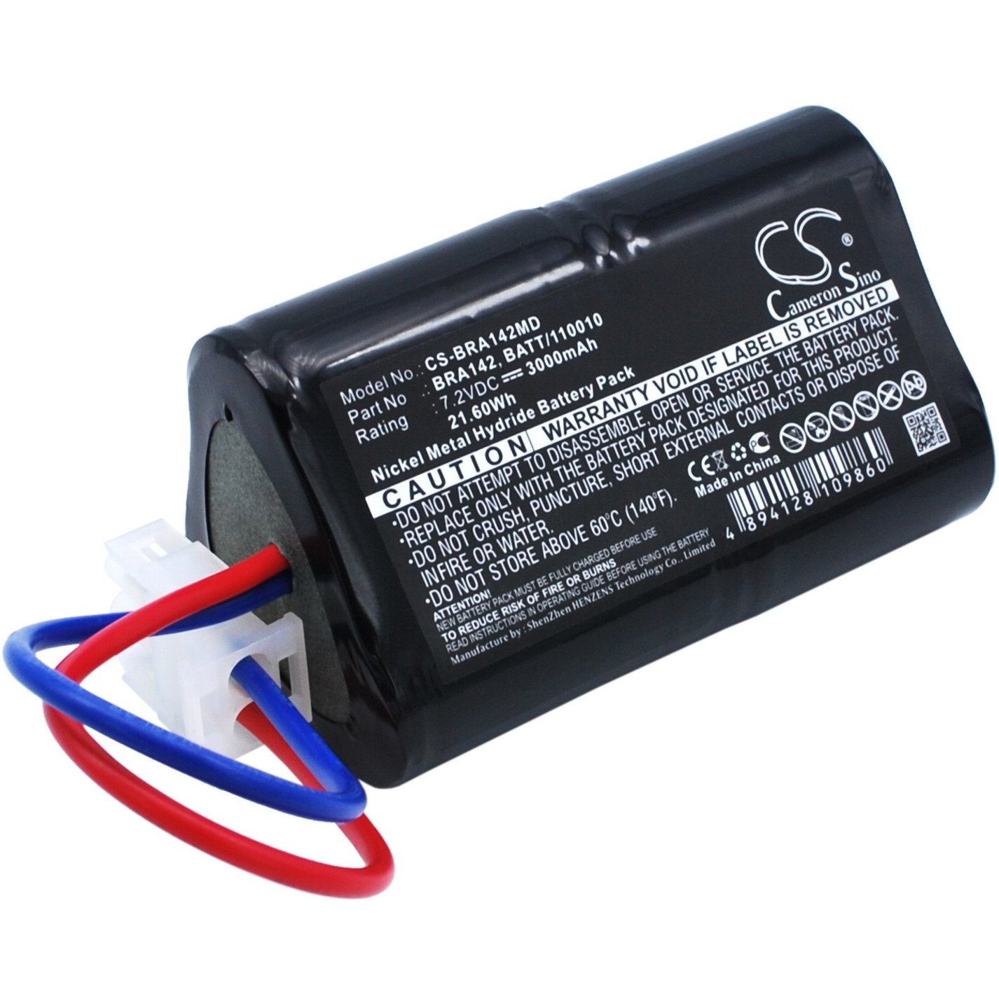 Replacement Braun BATT/110010, BRA142 Medical Battery (7.2V, 3.0Ah ...