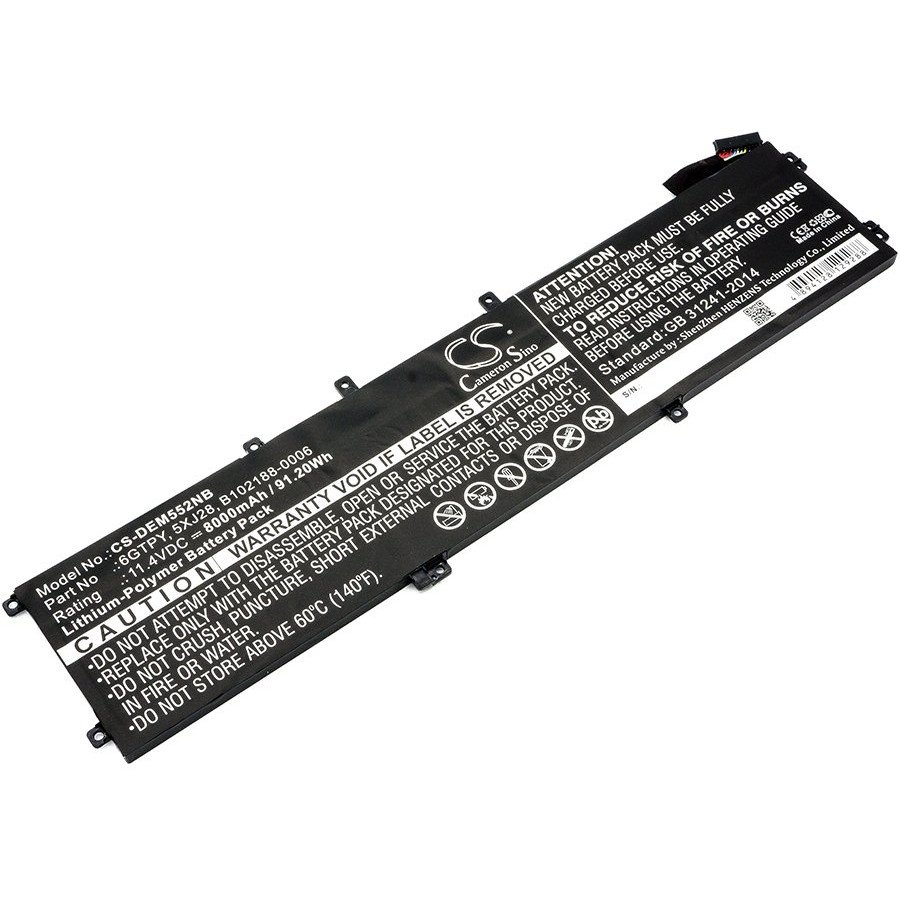 Replacement Dell 6GTPY, 5XJ28, B102188-0006 Laptop Battery - Free ...