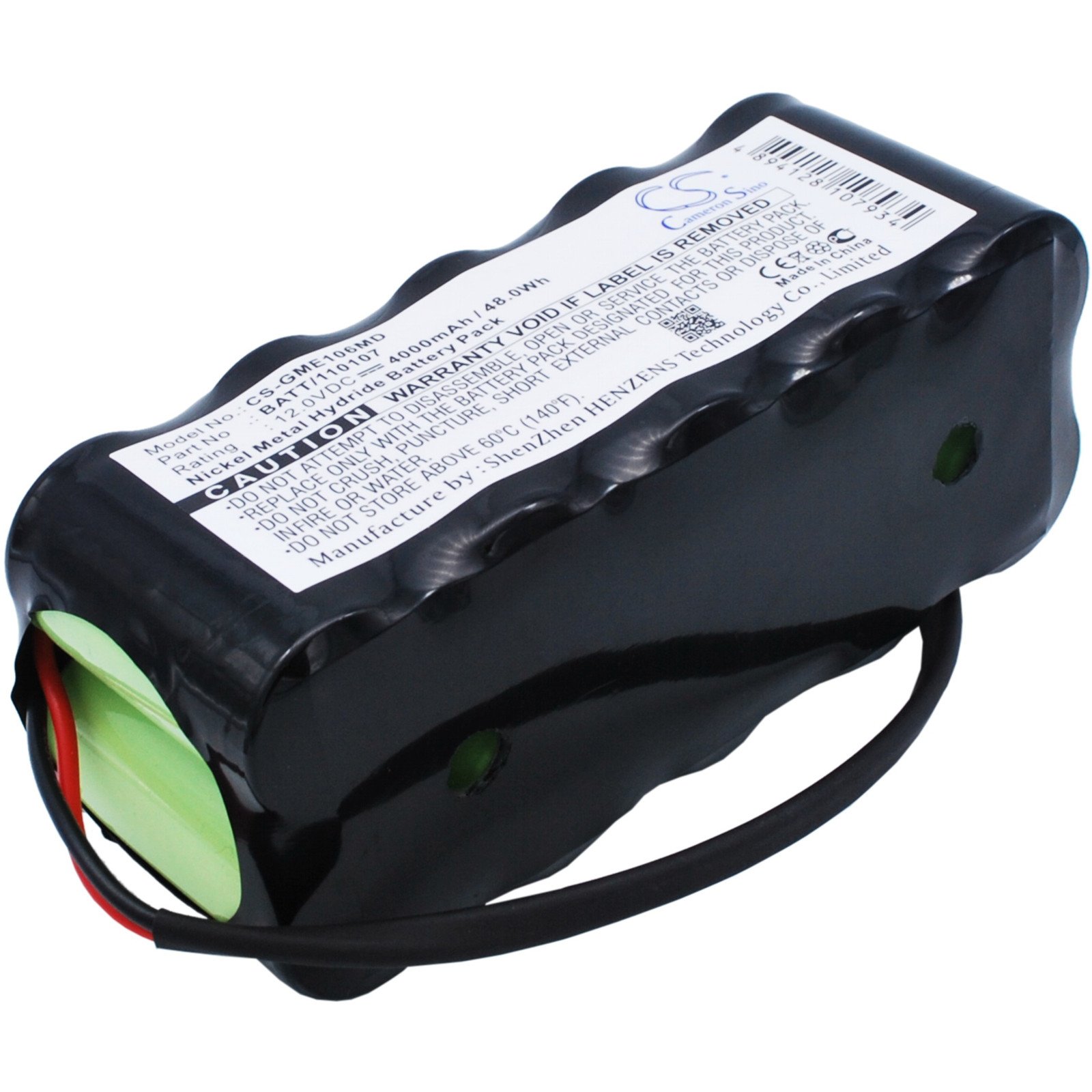 Replacement GE BATT/110107 Medical Battery (12V, 4.0Ah, NiMH) | Battery ...