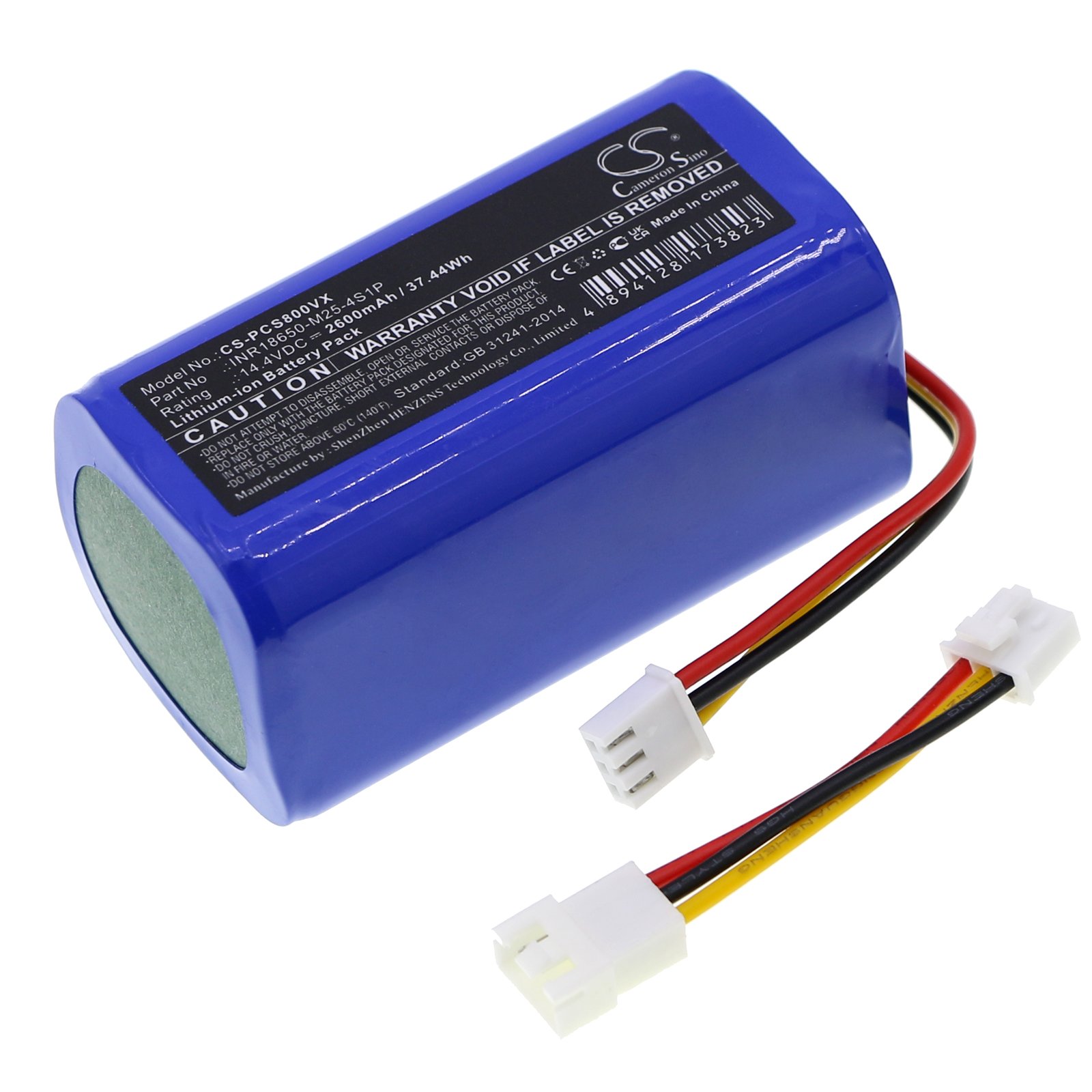 Replacement Proscenic INR18650-M25-4S1P Vacuum Battery (14.4V, 2.6Ah ...