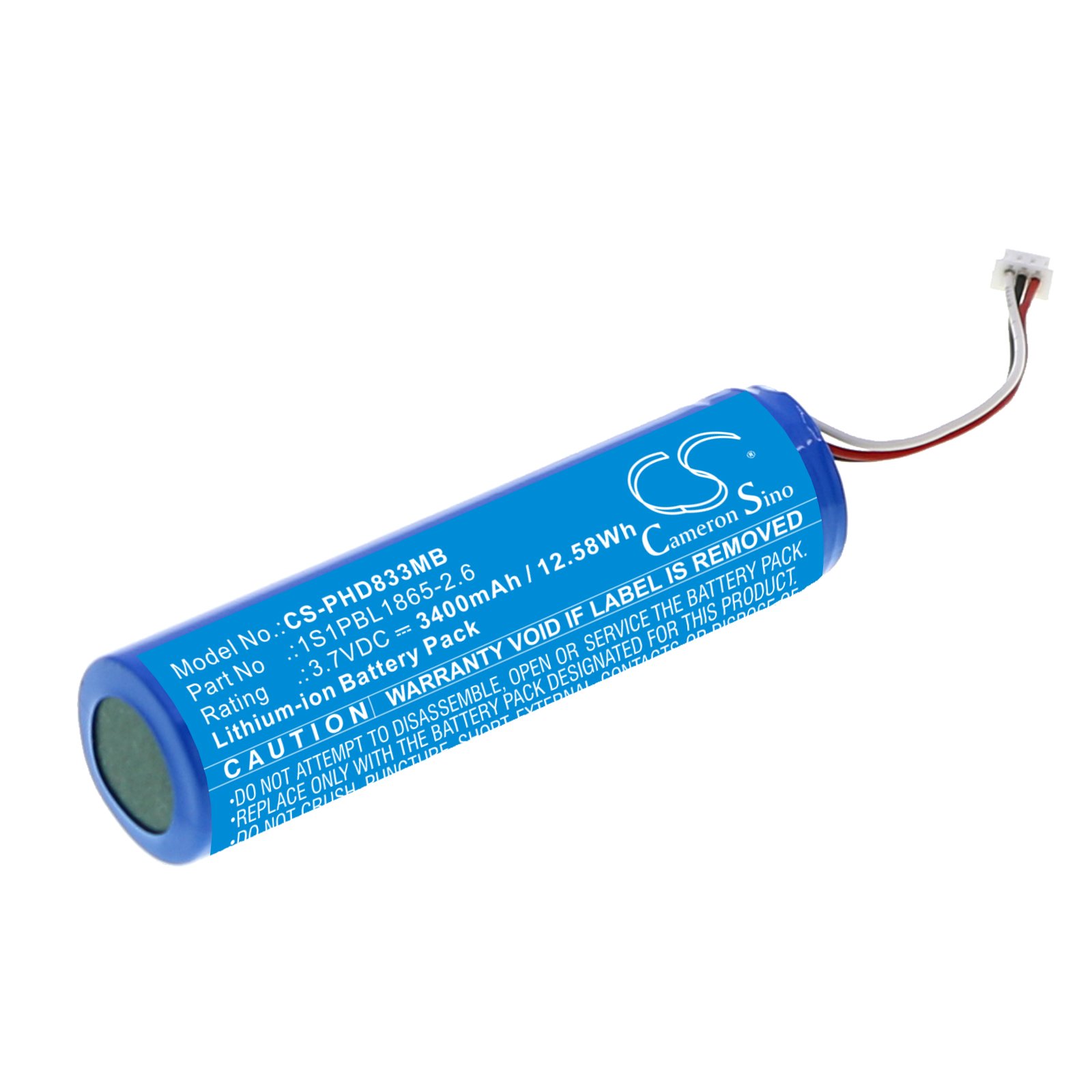 Replacement Philips 1S1PBL1865-2.6 Baby Monitor Battery (3.7V, 3.4Ah ...
