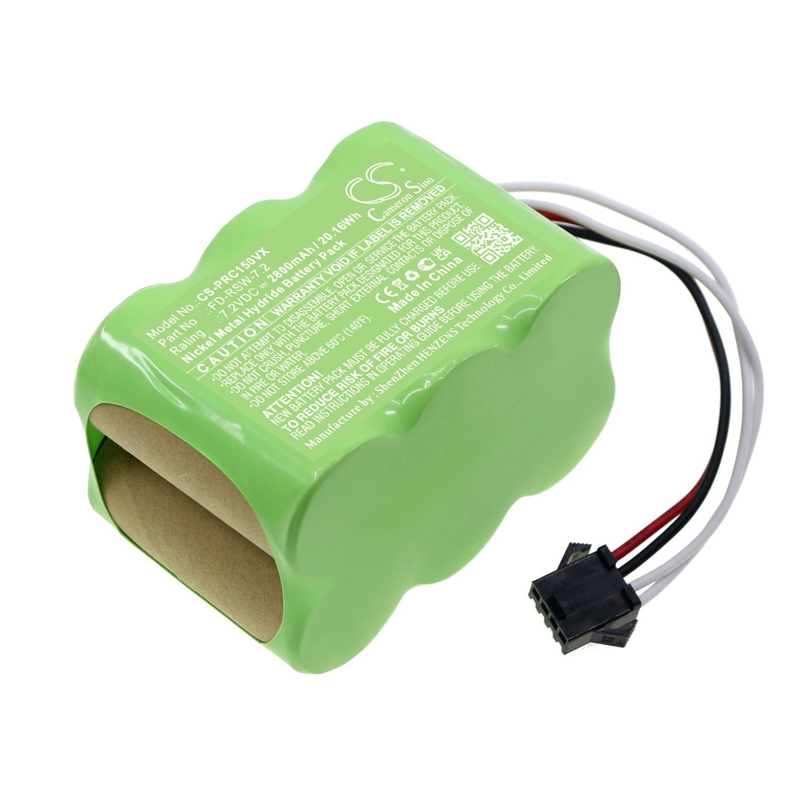 Replacement Pyle FD-RSW-7.2 Vacuum Battery (7.2V, 2.8Ah, NiMH ...