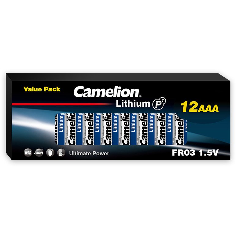 Camelion P7 AAA Lithium Batteries [12 Pack] | Battery Mart