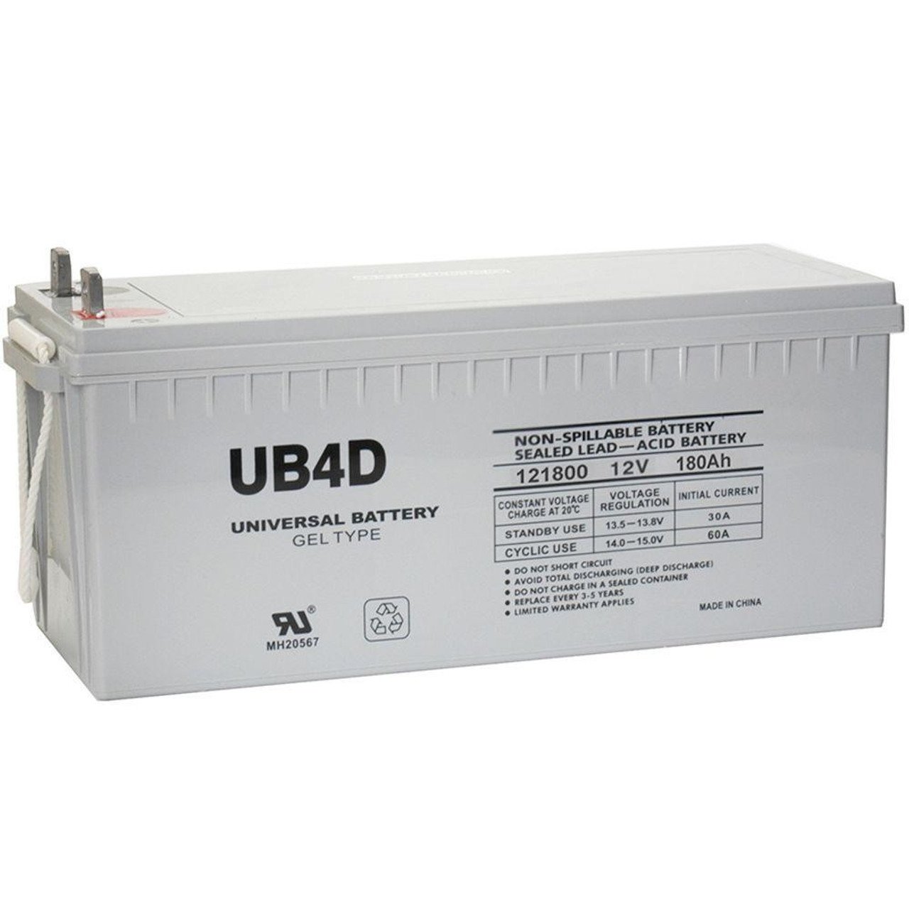 12 Volt 180 Ah Gel Cell Sealed Lead Acid Battery | Battery Mart