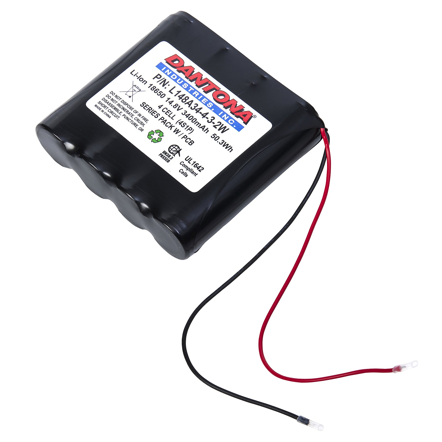 14.8 Volt, 3.4 Ah Lithium Ion Battery Pack | Battery Mart