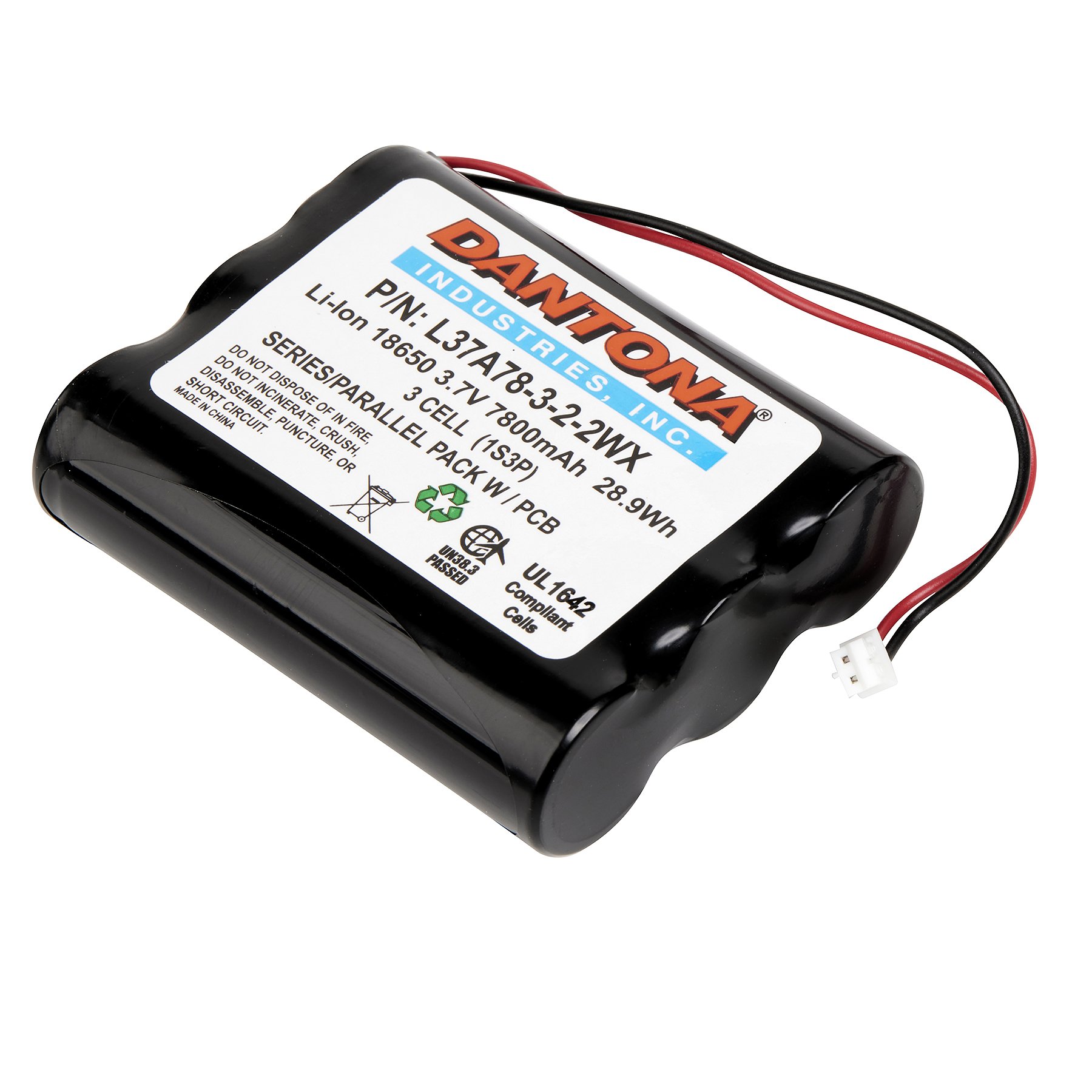 3.7 Volt, 7.8 Ah Lithium Ion Battery Pack | Battery Mart