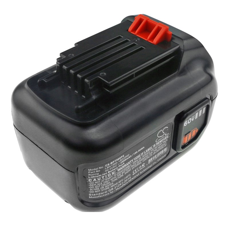 Replacement Black & Decker LBX1560 Lawn Mower Battery (60 Volt, 2.5 Ah ...