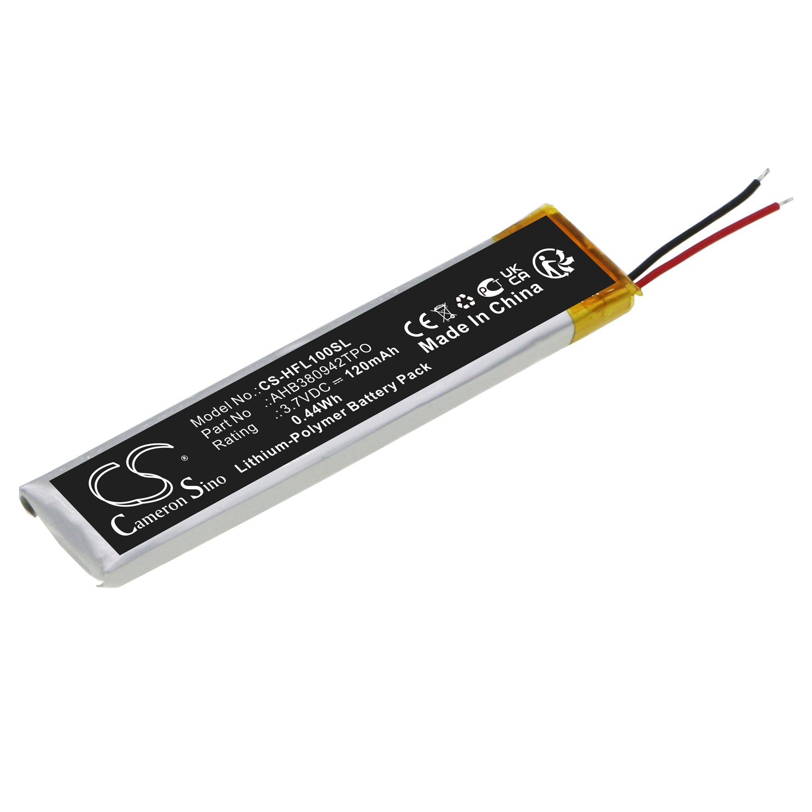 Replacement Huawei Wireless Headset Battery (3.7V, 0.1Ah, Li-Poly ...