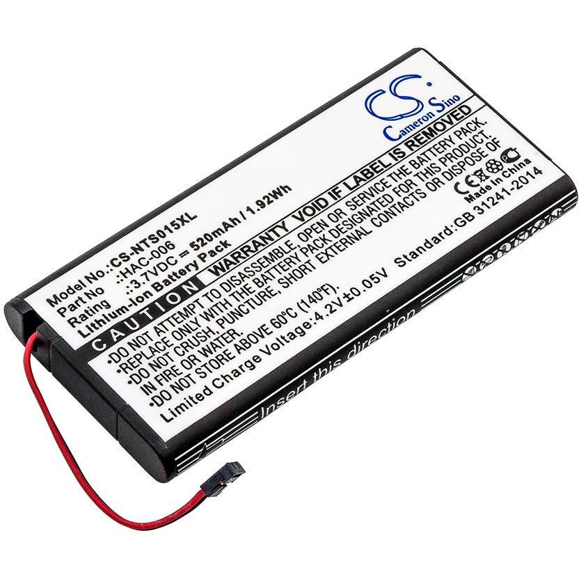 Replacement Nintendo Switch JoyCon Battery (3.7 Volt, 0.5 Ah, Li-Ion ...