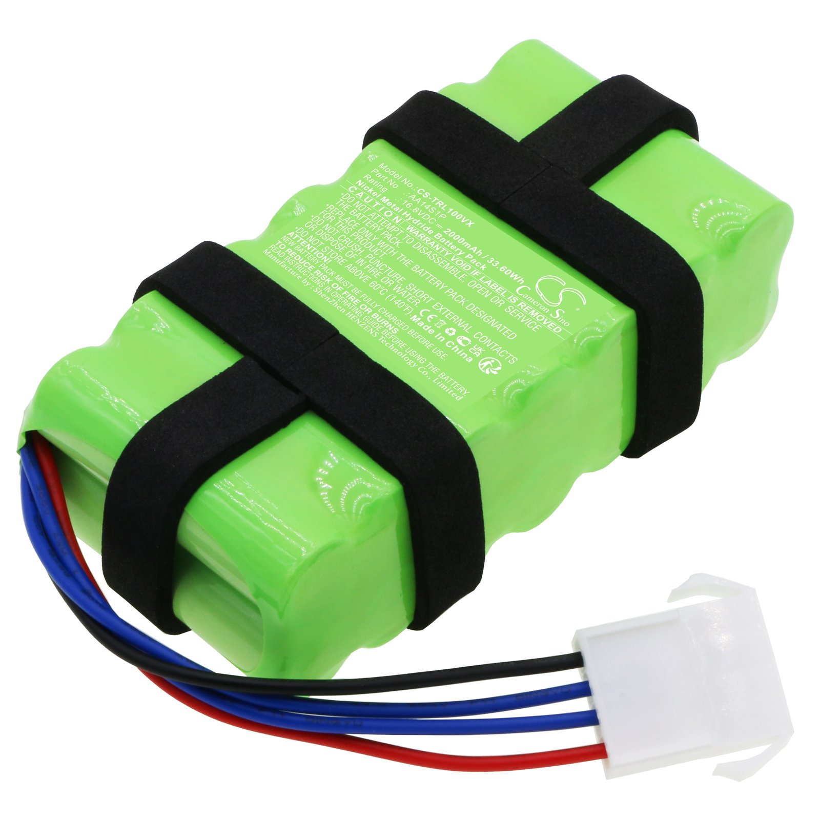 Replacement Toshiba AA14S1P Vacuum Battery (16.8 Volt, 2.0 Ah, NiMH ...