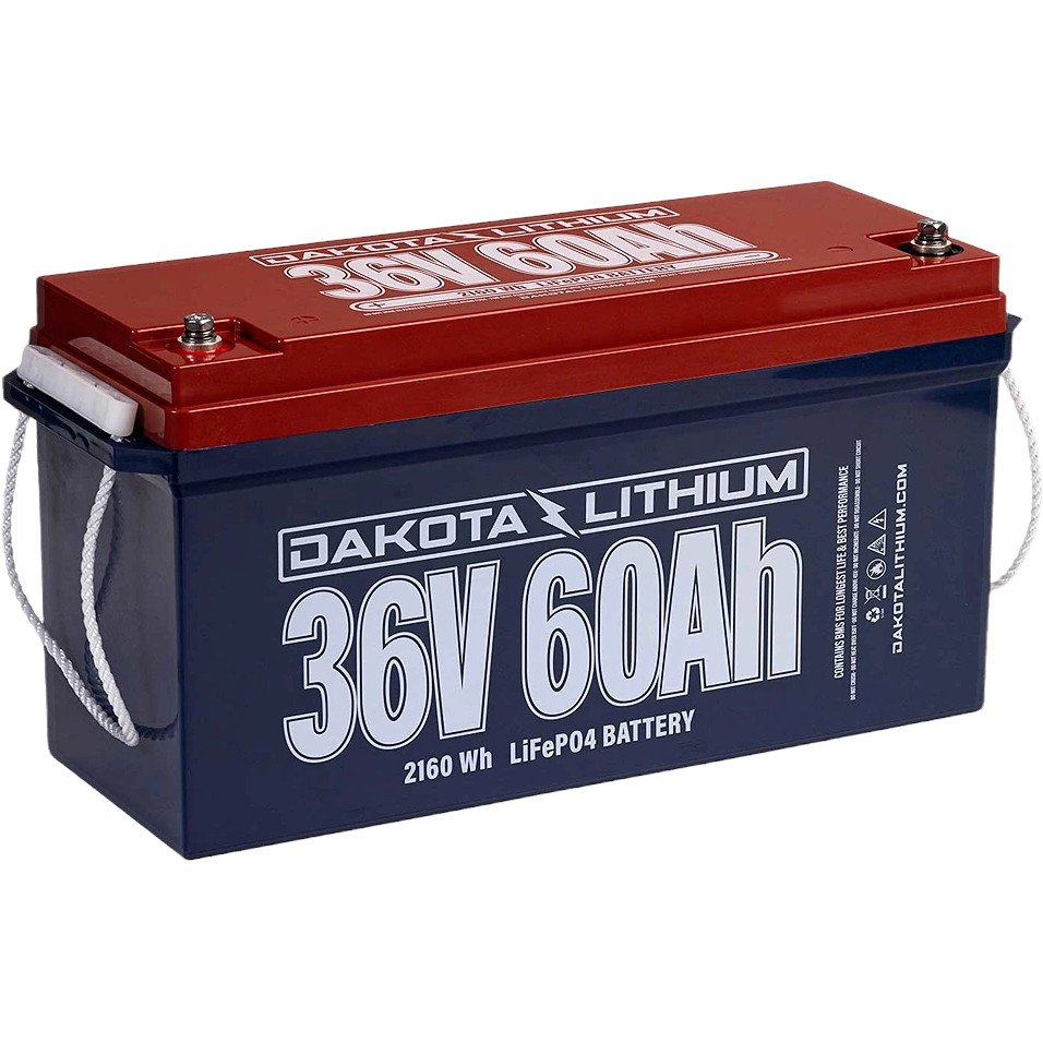 Dakota Lithium 36 Volt, 60 Ah LiFePO4 Deep Cycle Battery with FREE ...