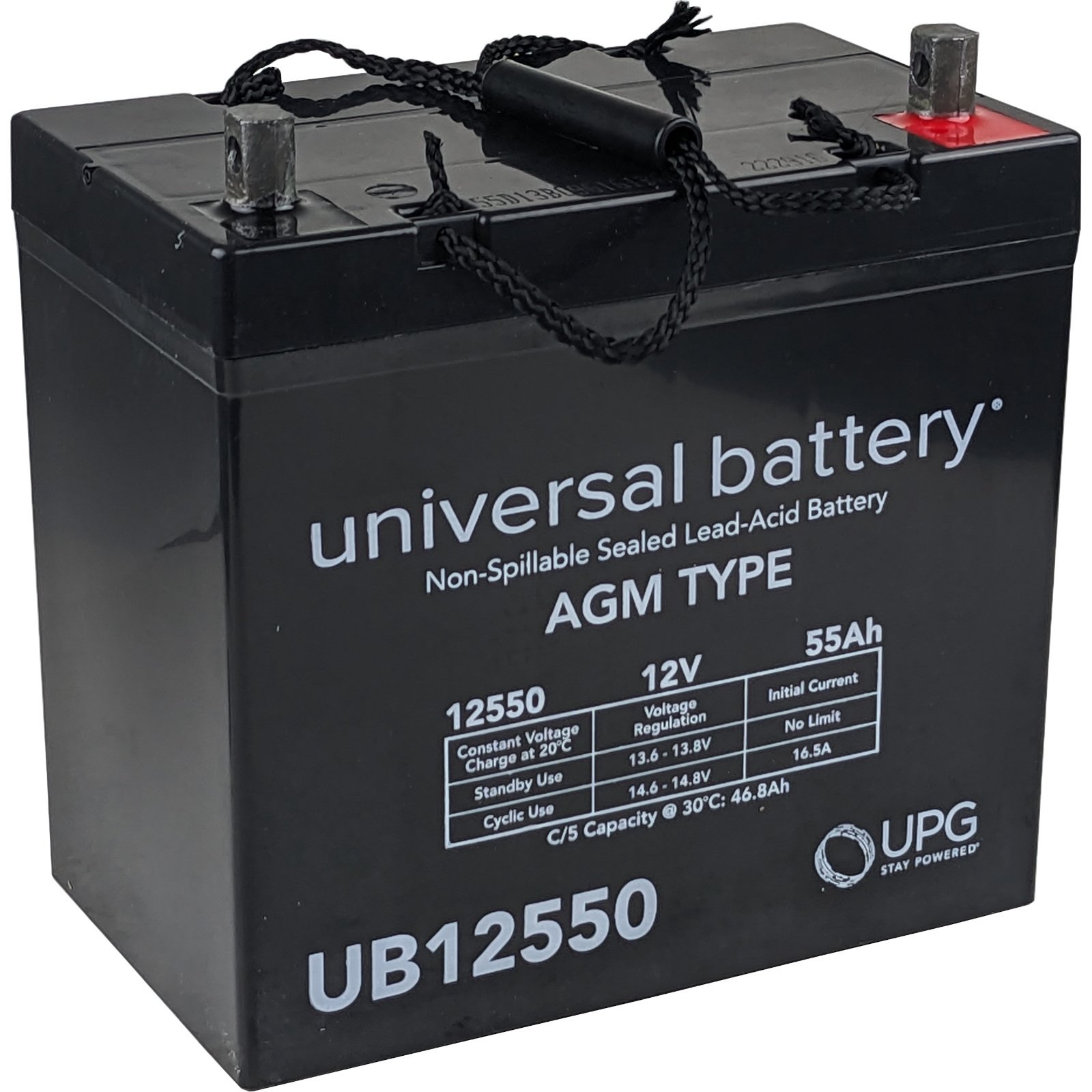 12 Volt 55 Ah Sealed Lead Acid Rechargeable Battery | Battery Mart