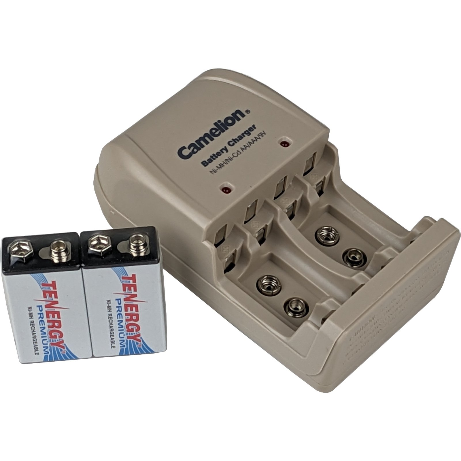 2 Bank 9V Battery Charger with 2 NiMH 9V Batteries | Battery Mart