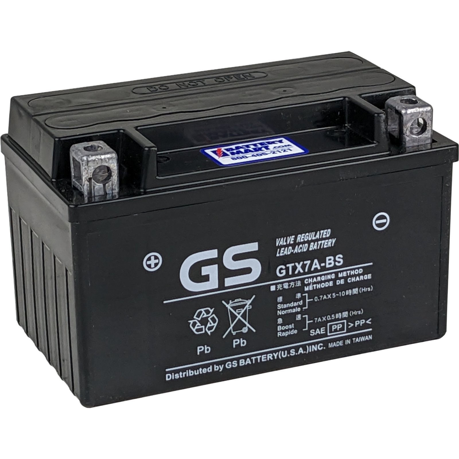 YTX7A-BS AGM Maintenance Free Battery - Free Shipping | Battery Mart