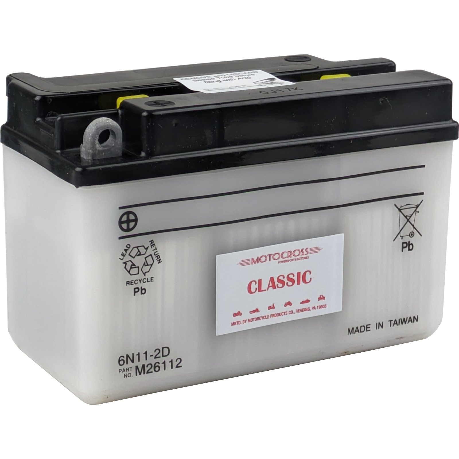 6N11-2D Dry Charge Battery: Acid Required | Battery Mart