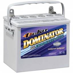 Deka Dominator 8GU1H U1 Gel Battery | 12V Deep Cycle for Golf Carts & Wheelchairs