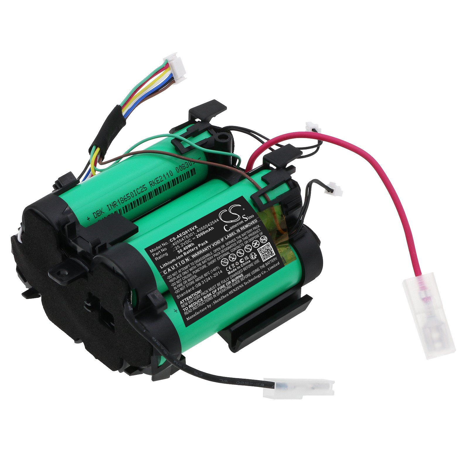 Replacement AEG 40 55 54-2544 Vacuum Battery (25.2 Volt, 2000 mAh, Li ...