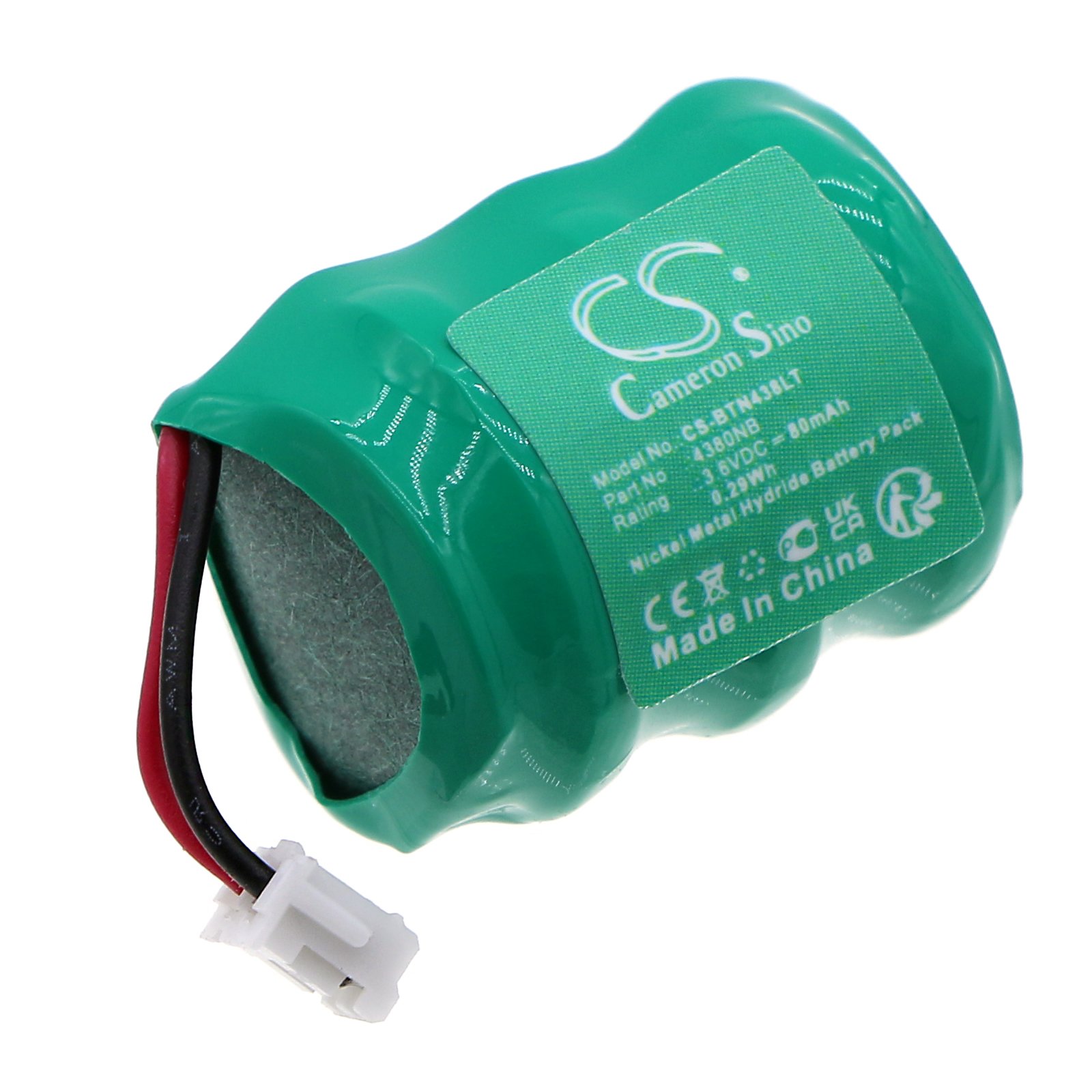 Replacement Bticino 4380NB Alarm System Battery (3.6 Volt, 80 mAh, NiMH ...