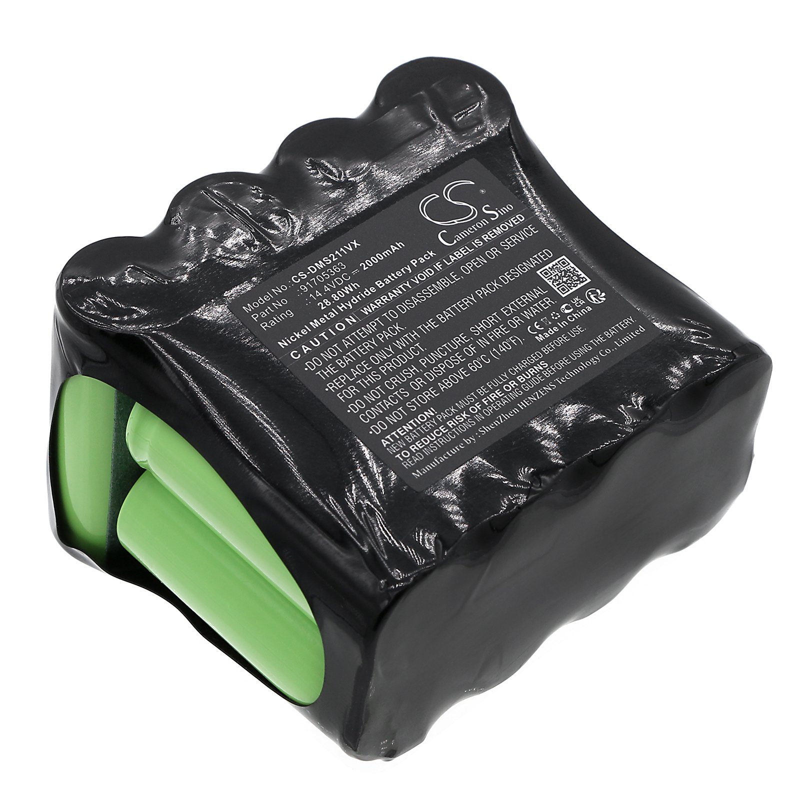 Replacement Domo 91705363 Vacuum Battery (14.4V, 2000 mAh, NiMH ...