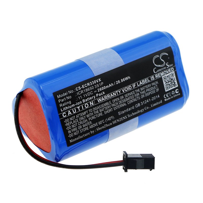 Replacement Ecovacs ICR18650 3S1P Vacuum Battery (11.1 Volt, 2600 mAh ...