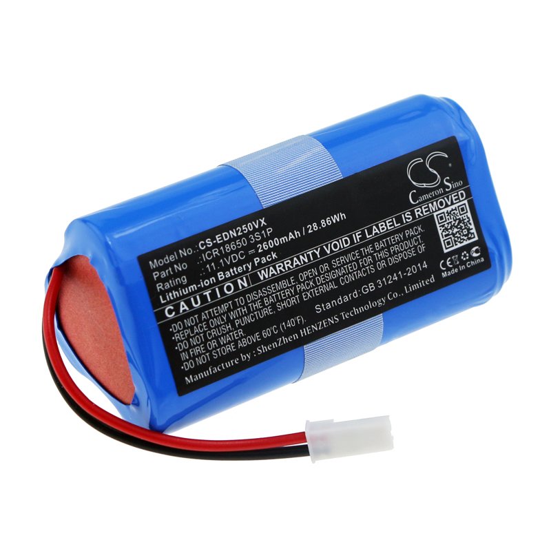 Replacement Ecovacs ICR18650 3S1P Vacuum Battery (11.1 Volt, 2600 mAh ...