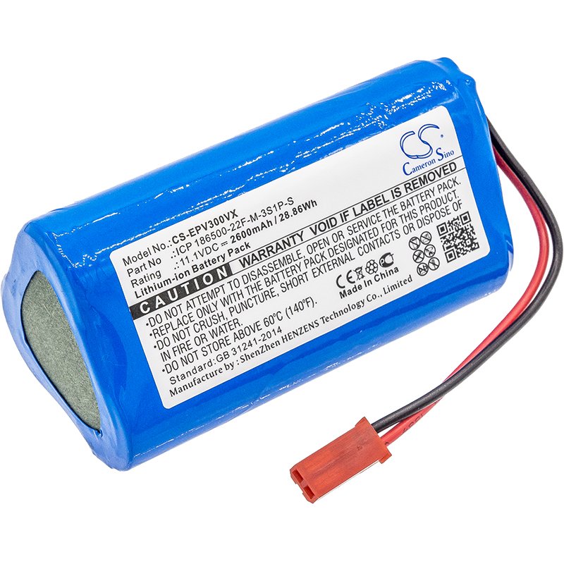Replacement Electropan ICP 186500-22F-M-3S1P-S Vacuum Battery (11.1 ...