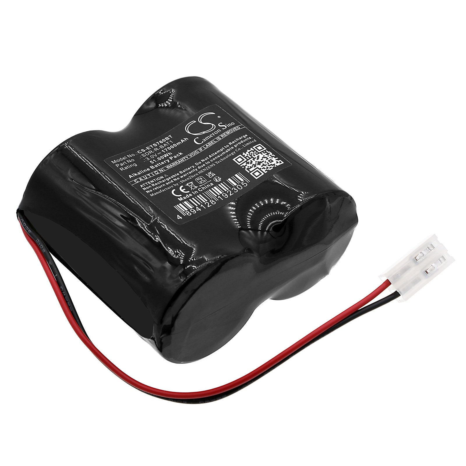 Replacement Eaton SDR-R-BAT1 Alarm System Battery (3 Volt, 17000 mAh, Alkaline) | Battery Mart
