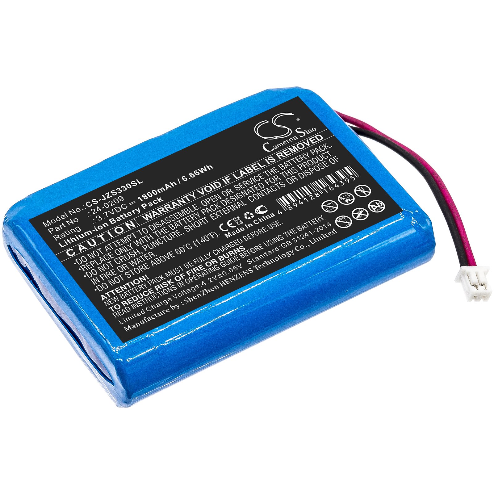 Replacement Jandy 24-0209 Smart Home Battery (3.7V, 1.8Ah, Li-Ion ...