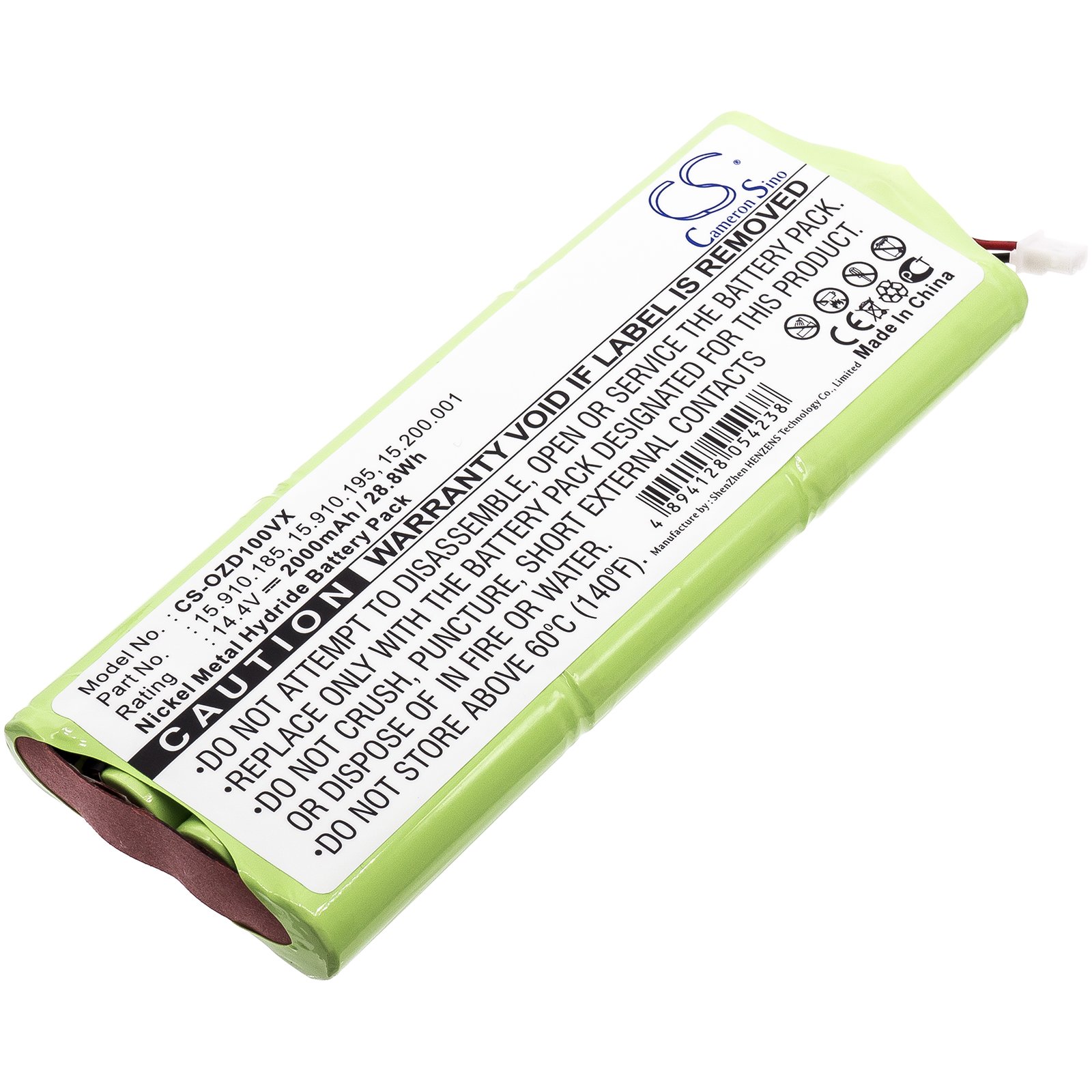 Replacement Ozroll 15.910.185 Crane Remote Control Battery (14.4V, 2 ...