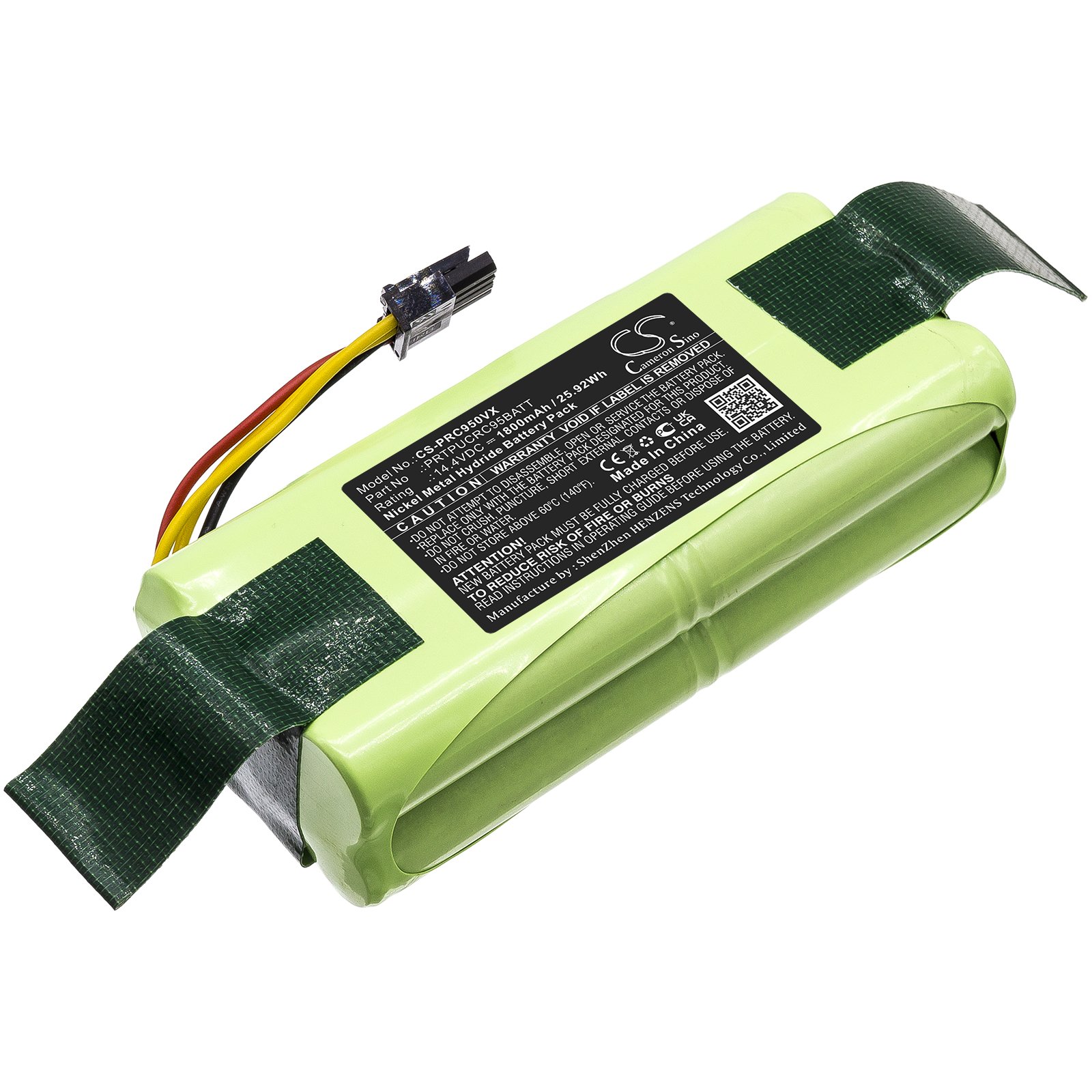 Replacement Pyle PRTPUCRC95BATT Vacuum Battery (14.4 Volt, 1800 mAh ...