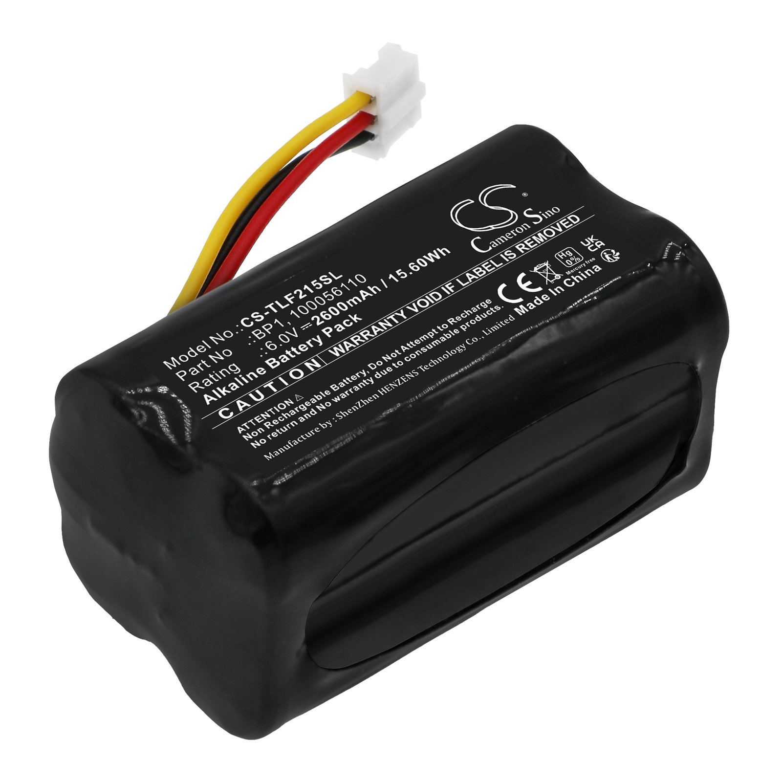 Replacement Telenot BP1 Alarm System Battery (6V, 2.6Ah, Alkaline ...