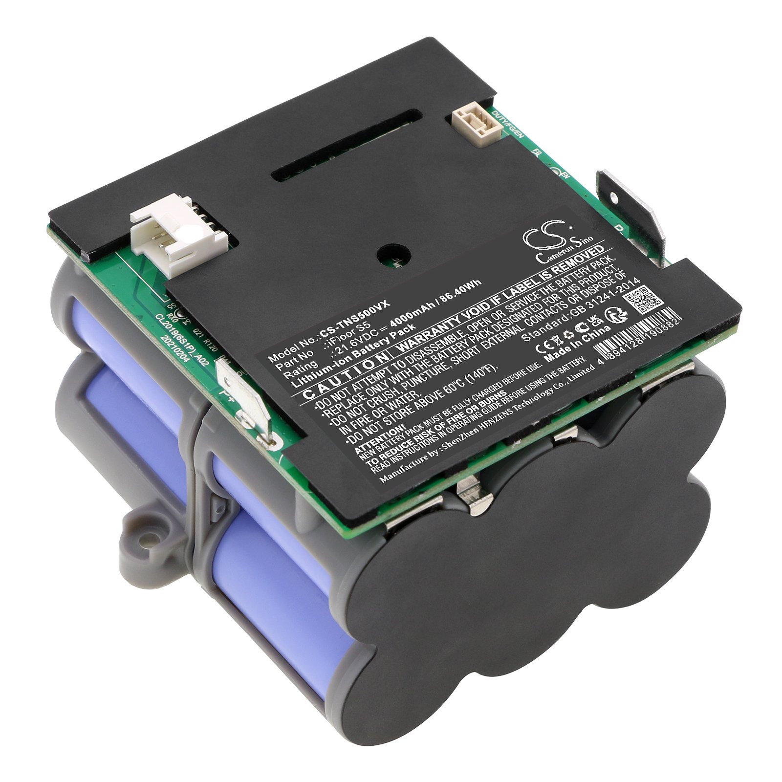 Replacement Tineco CL2019-6S1P-02A Vacuum Battery (21.6V, 4000 mAh, Li ...