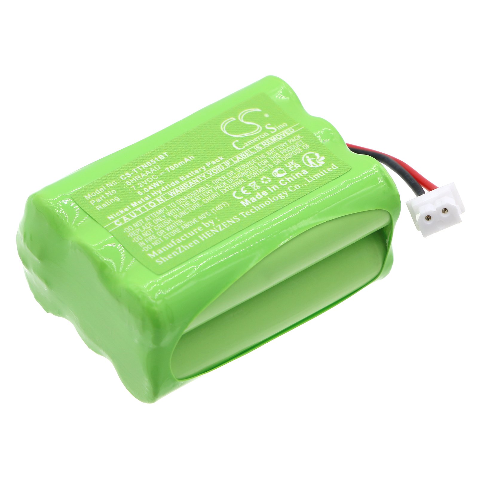 Replacement ITI 6HRAAAU Alarm System Battery (7.2 Volt, 700 mAh, NiMH ...