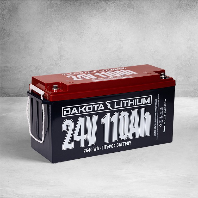 Dakota Lithium 24 Volt, 110 Ah LiFePO4 Deep Cycle Battery | Battery Mart