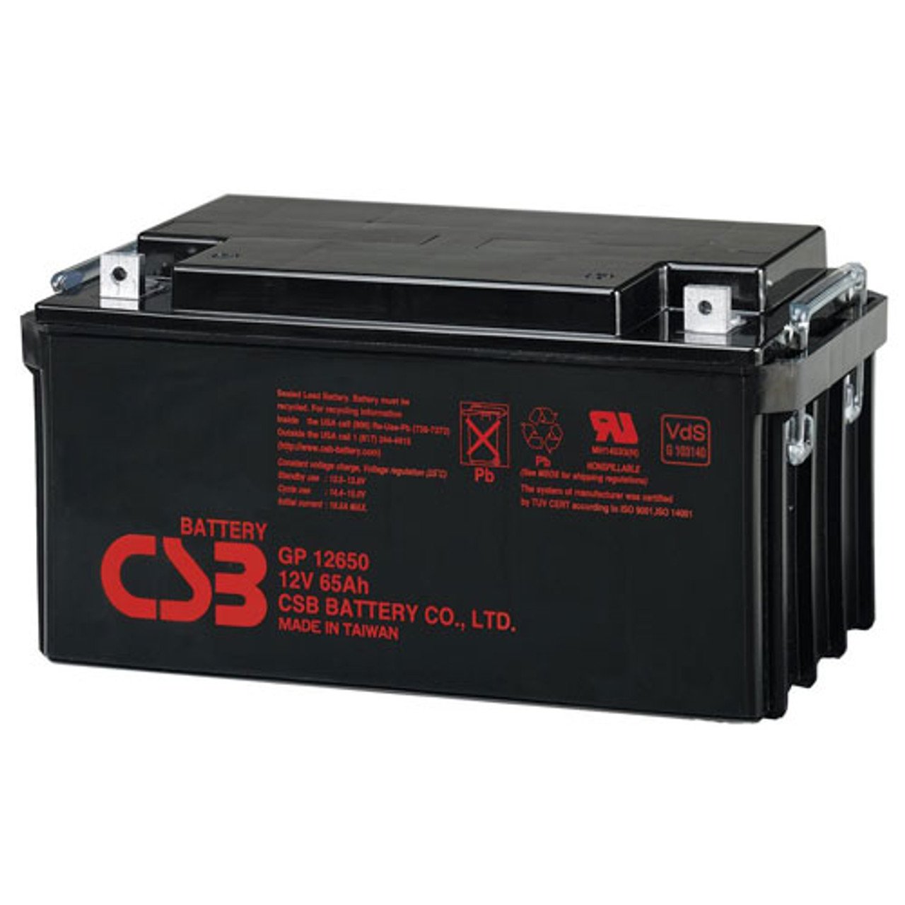 CSB GP-12650 12V 65Ah Sealed Lead Acid Battery | Battery Mart