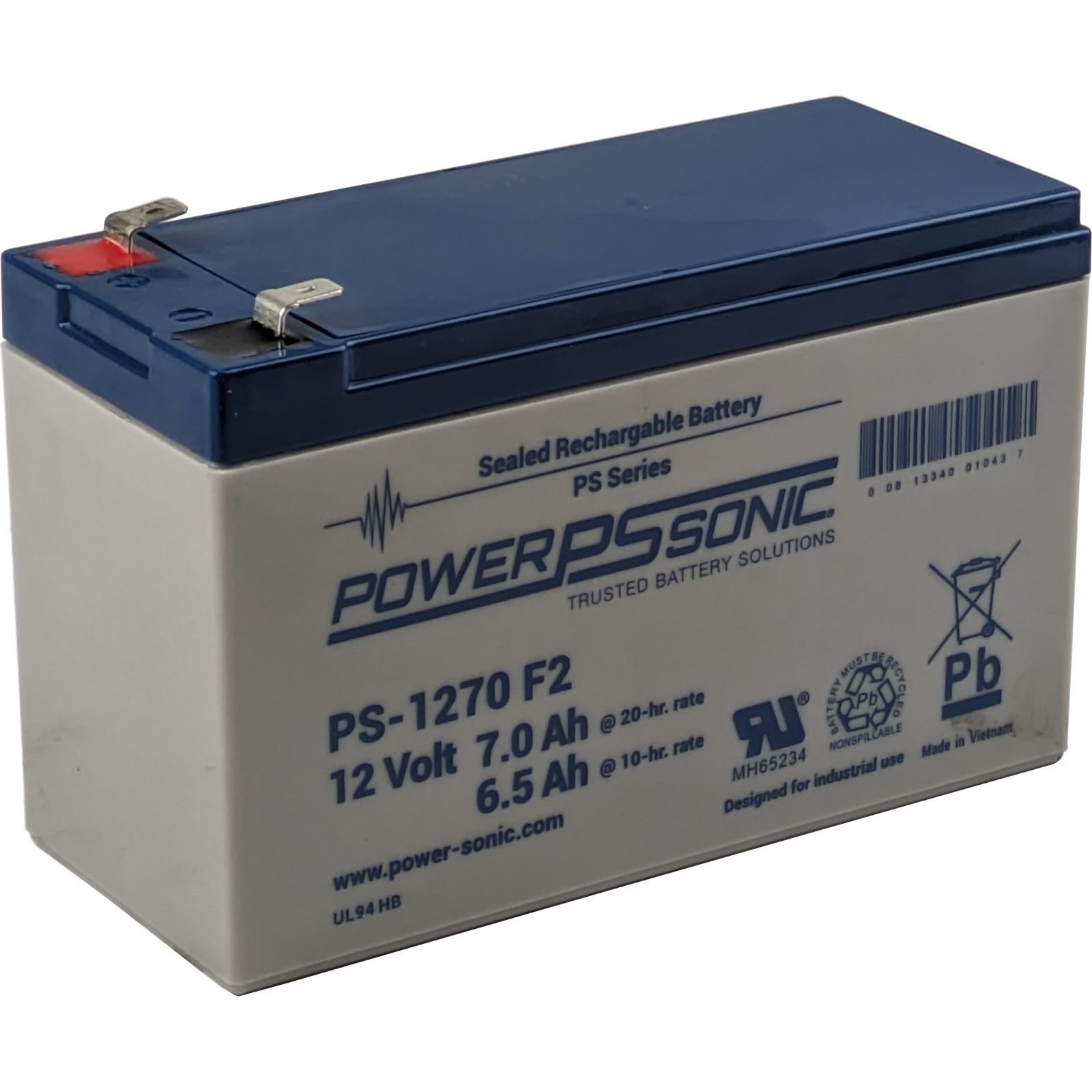 12V 7Ah Sealed Lead Acid Battery (F2) | Rechargeable SLA Replacement