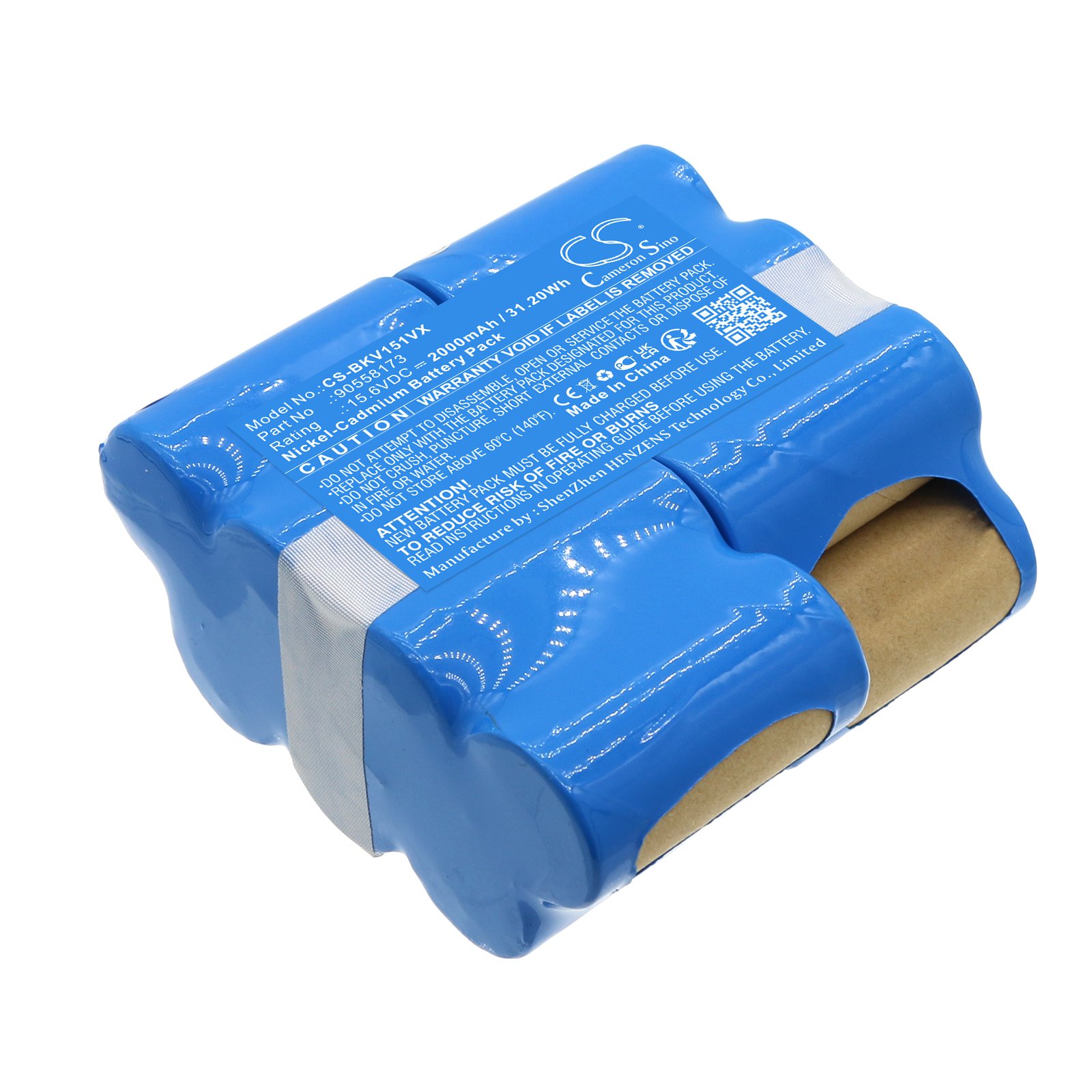 Replacement Black & Decker 90558173 Vacuum Battery (15.6 Volt, 2000 mAh, NiCD) | Battery Mart