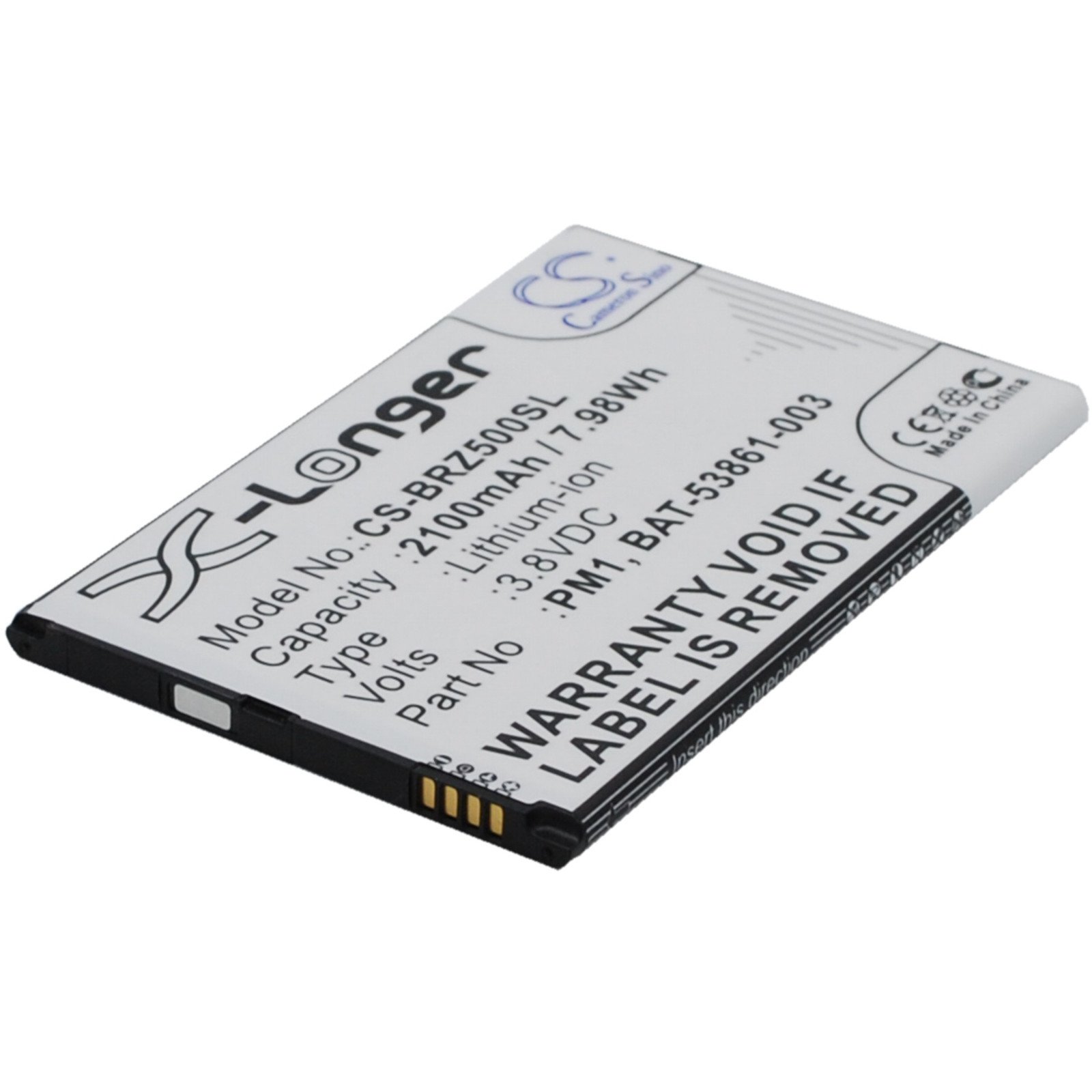 Replacement Blackberry Z5 Cell Phone Battery (3.8 Volt, 2100 mAh, Li ...