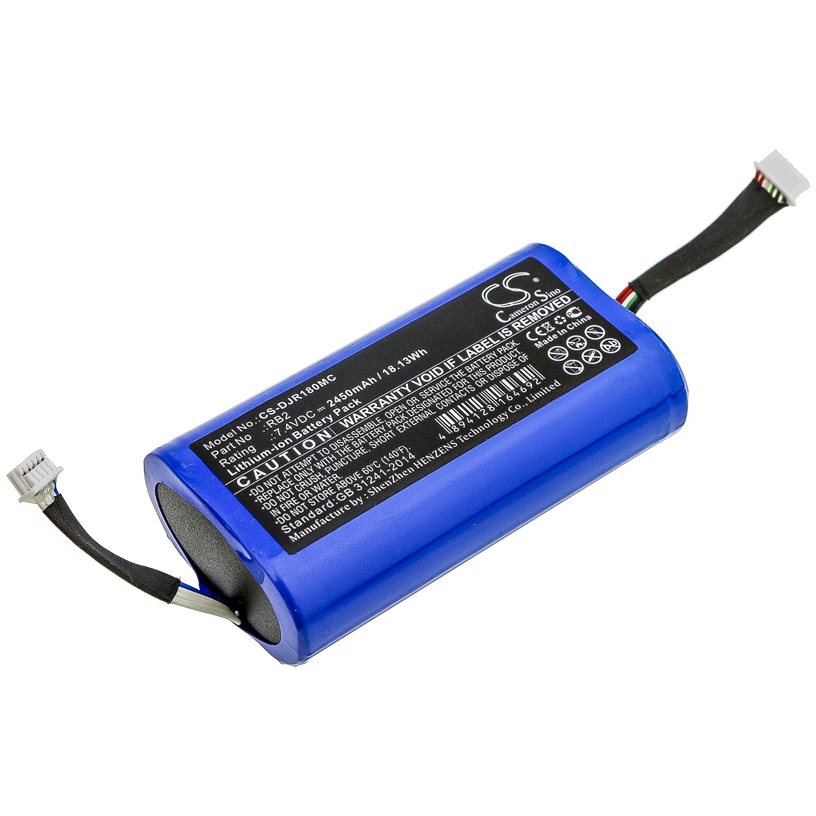 Replacement DJI RB2 Camera Battery (7.4 Volt, 2450 mAh, Li-Ion ...