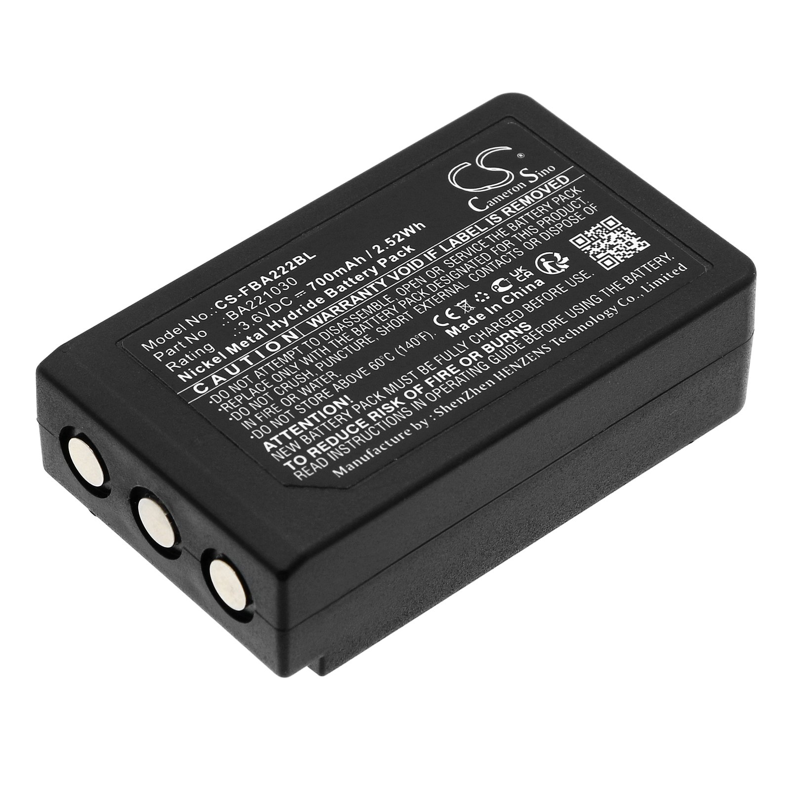Replacement HBC BA221030 Crane Remote Control Battery (3.6 Volt, 700 ...