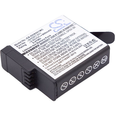 Replacement GoPro 601-10197-00 Camera Battery (3.85 Volt, 900 mAh, Li ...