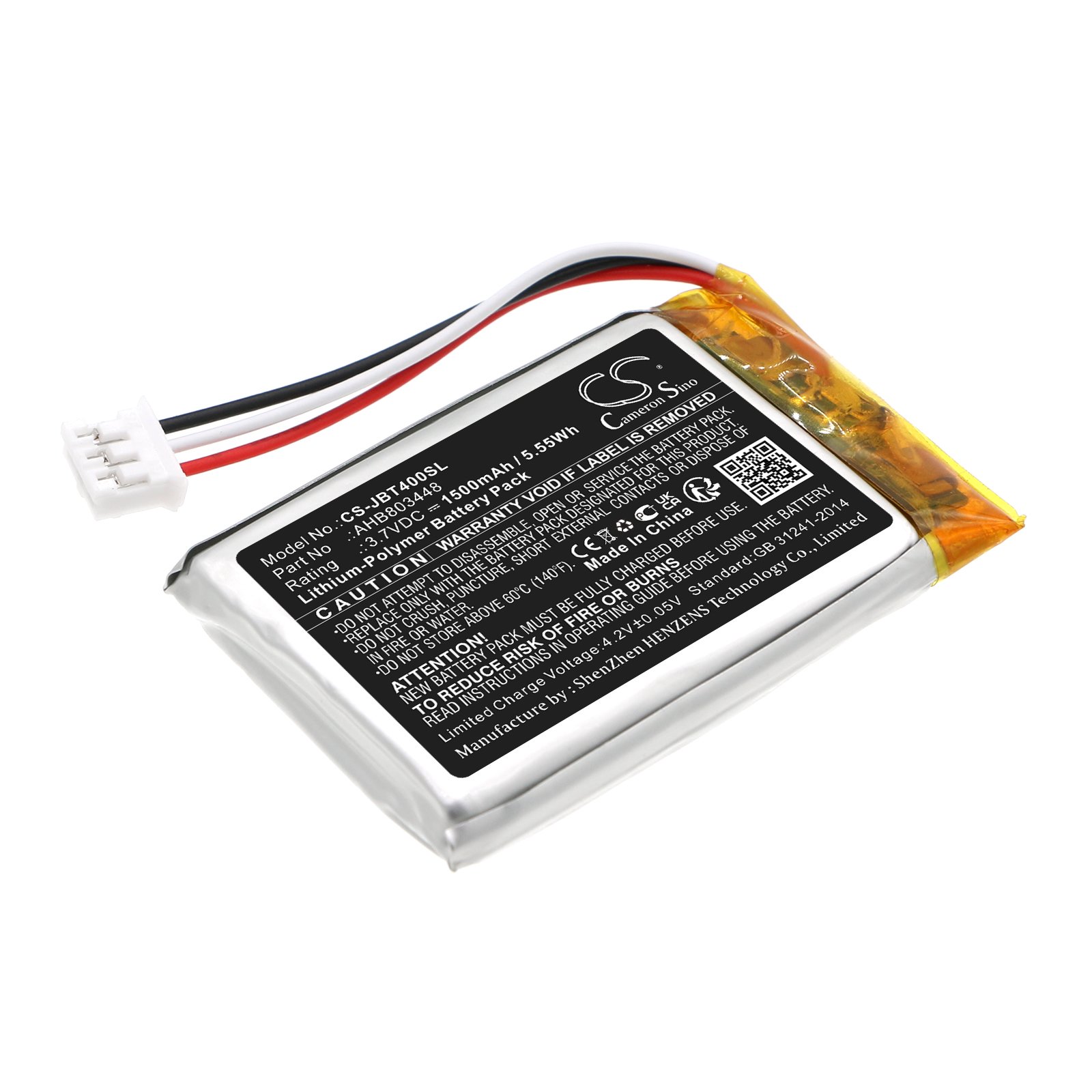 Replacement JBL Tuner 3 Speaker Battery (3.7 Volt, 1500 mAh, Li-Poly ...