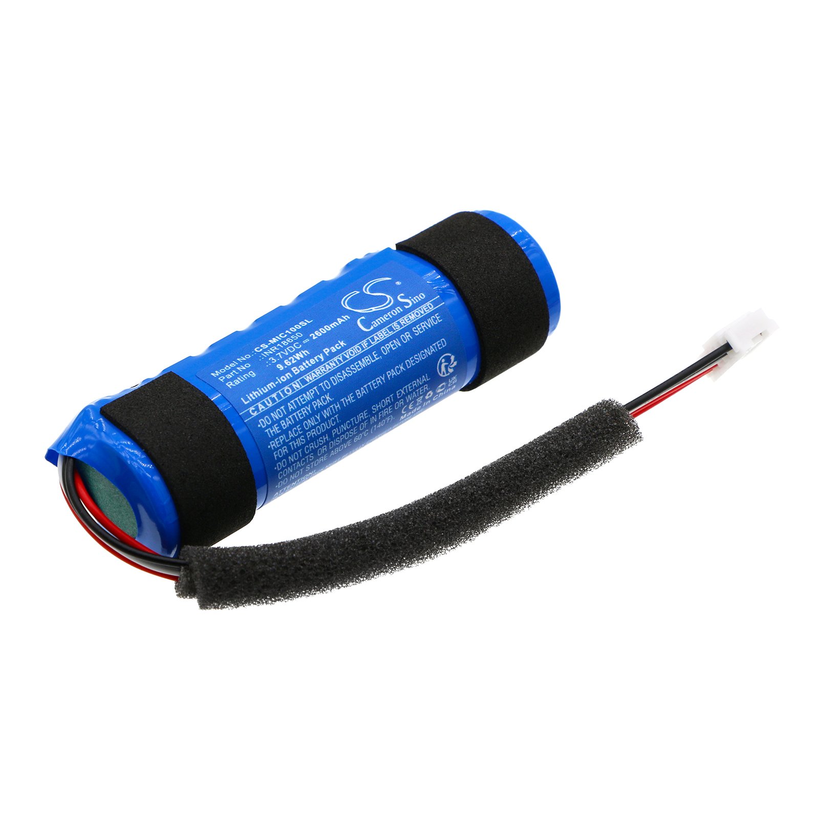 Replacement Monster ICON Speaker Battery (3.7 Volt, 2600 mAh, Li-Ion ...