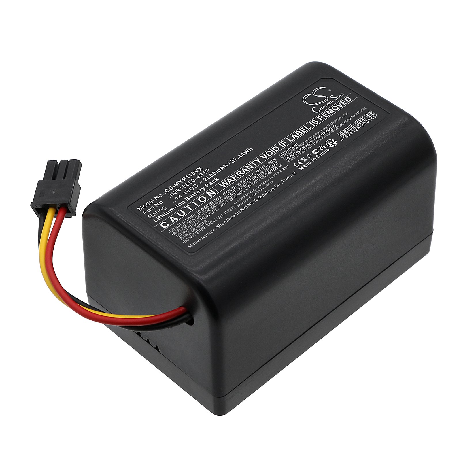 Replacement Moneual INR18650-4S1P Vacuum Battery (14.4 Volt, 2600 mAh ...