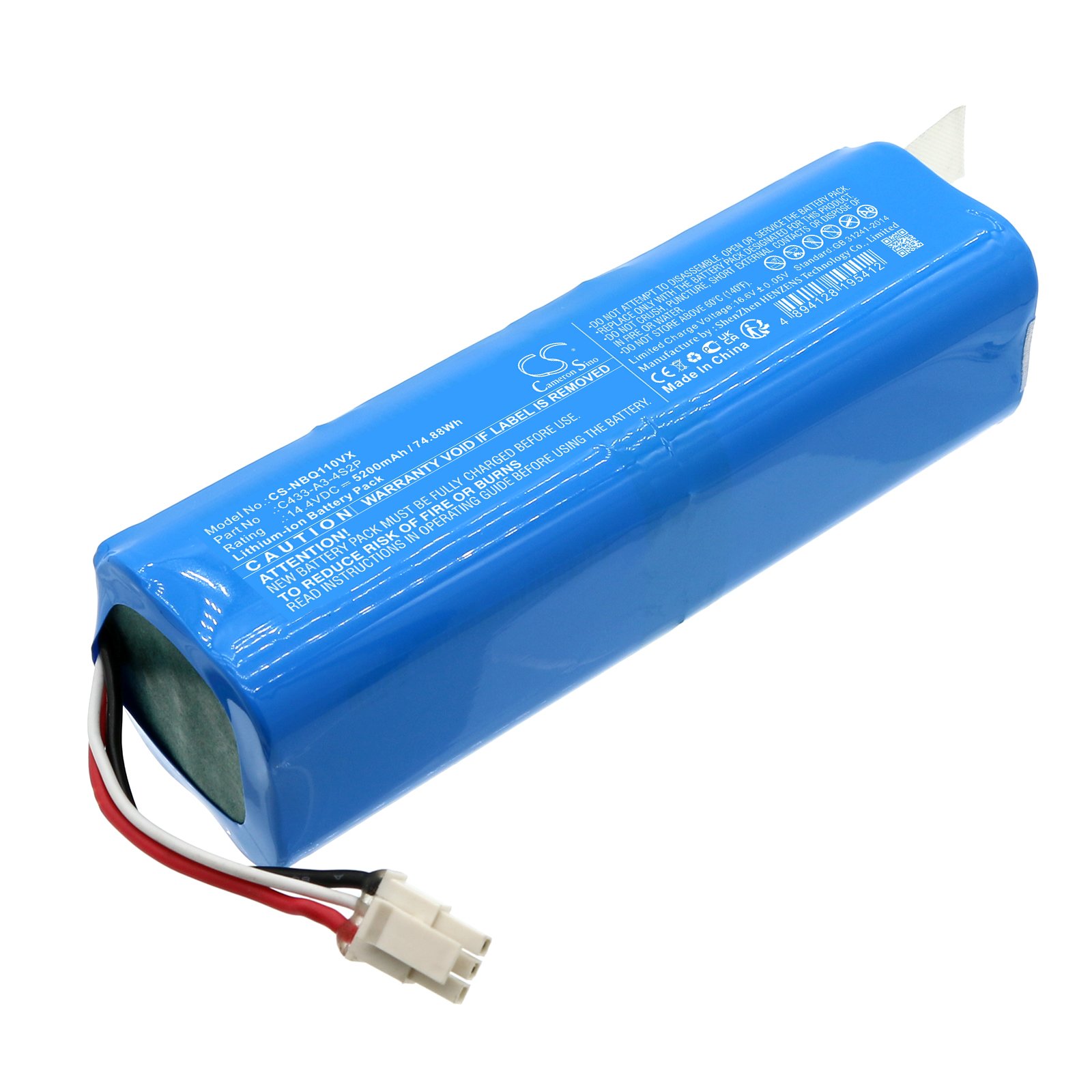 Replacement Neabot C1048A2 Vacuum Battery (14.4 Volt, 5200 mAh, Li-Ion) | Battery Mart