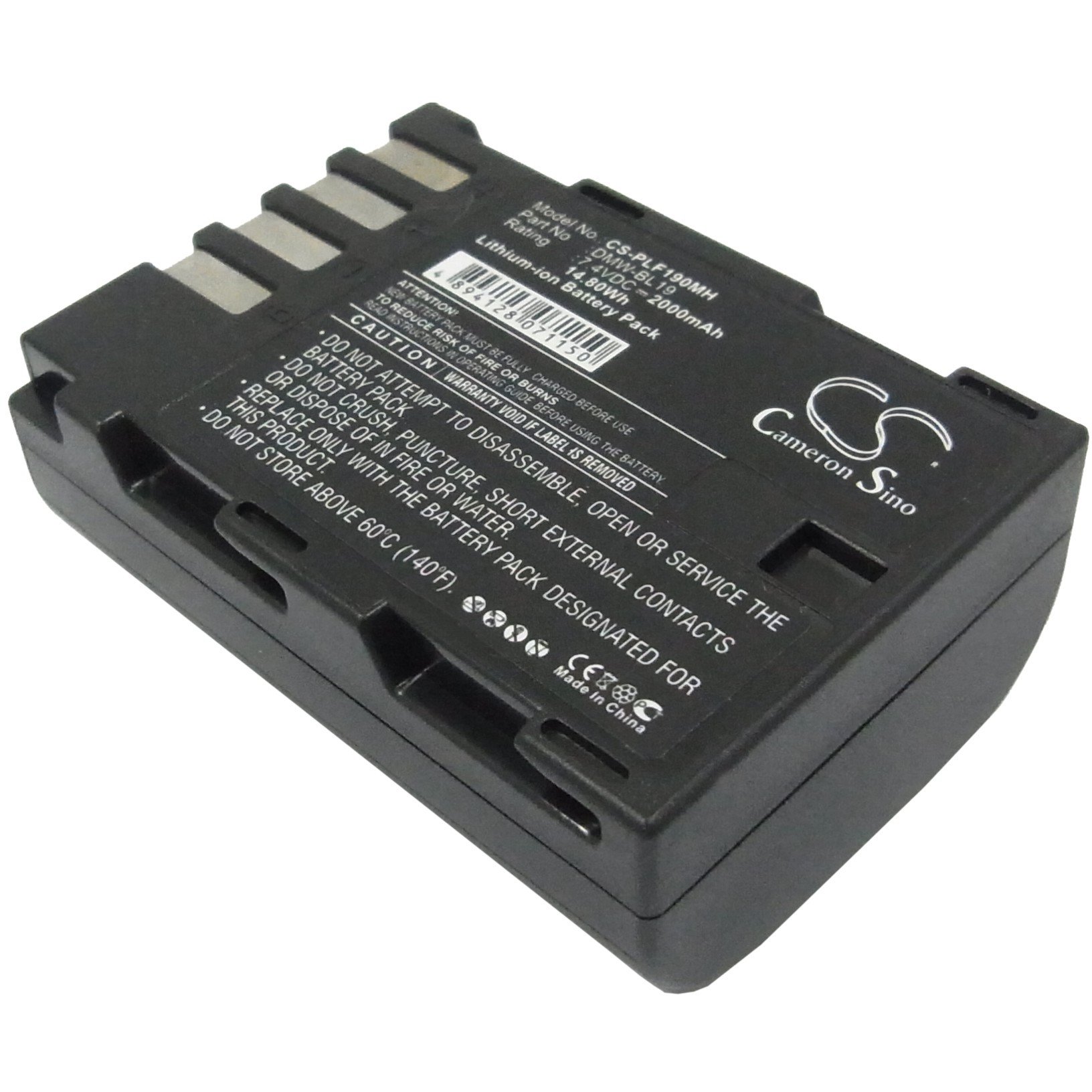 Replacement Panasonic DMW-BLF19 Camera Battery (7.4 Volt, 2000 mAh, Li ...