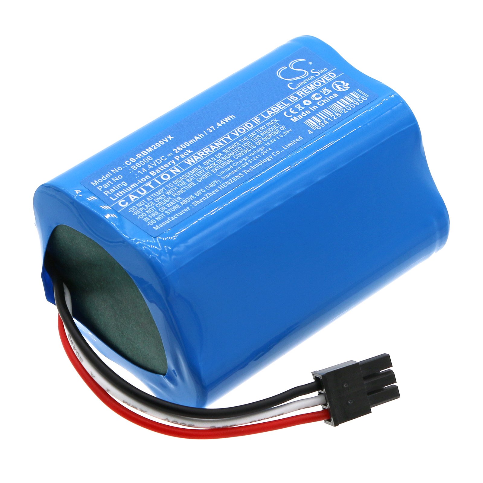 Replacement Robzone B6006 Vacuum Battery (14.4 Volt, 2600 mAh, Li-Ion) | Battery Mart
